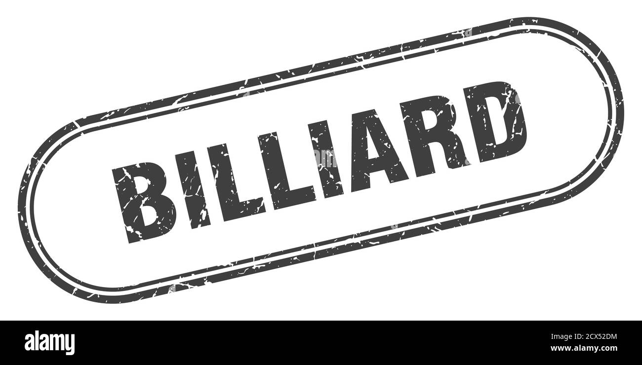 billiard stamp. rounded grunge sign on white background Stock Vector ...