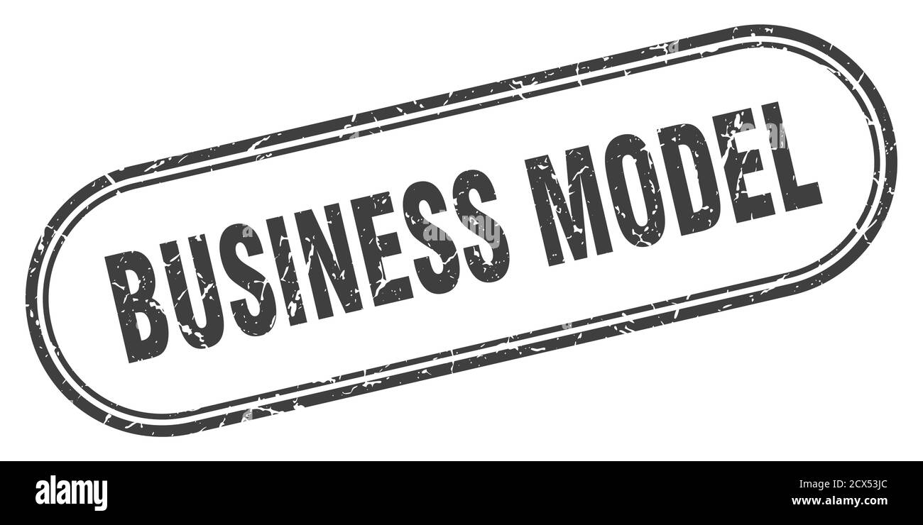 business model stamp. rounded grunge sign on white background Stock ...