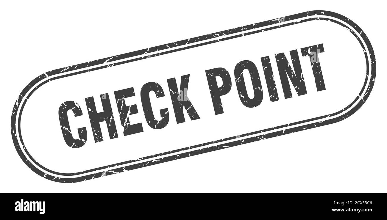 check point stamp. rounded grunge sign on white background Stock Vector ...