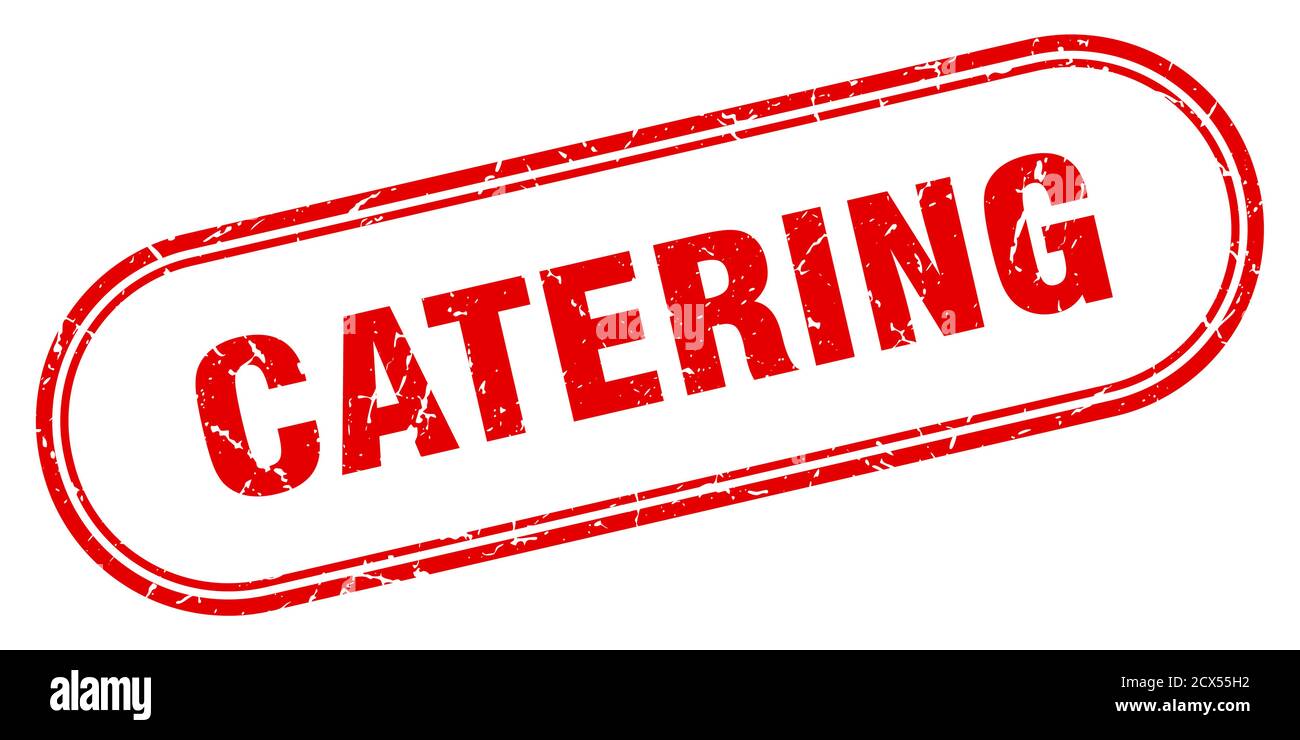 catering stamp. rounded grunge sign on white background Stock Vector ...