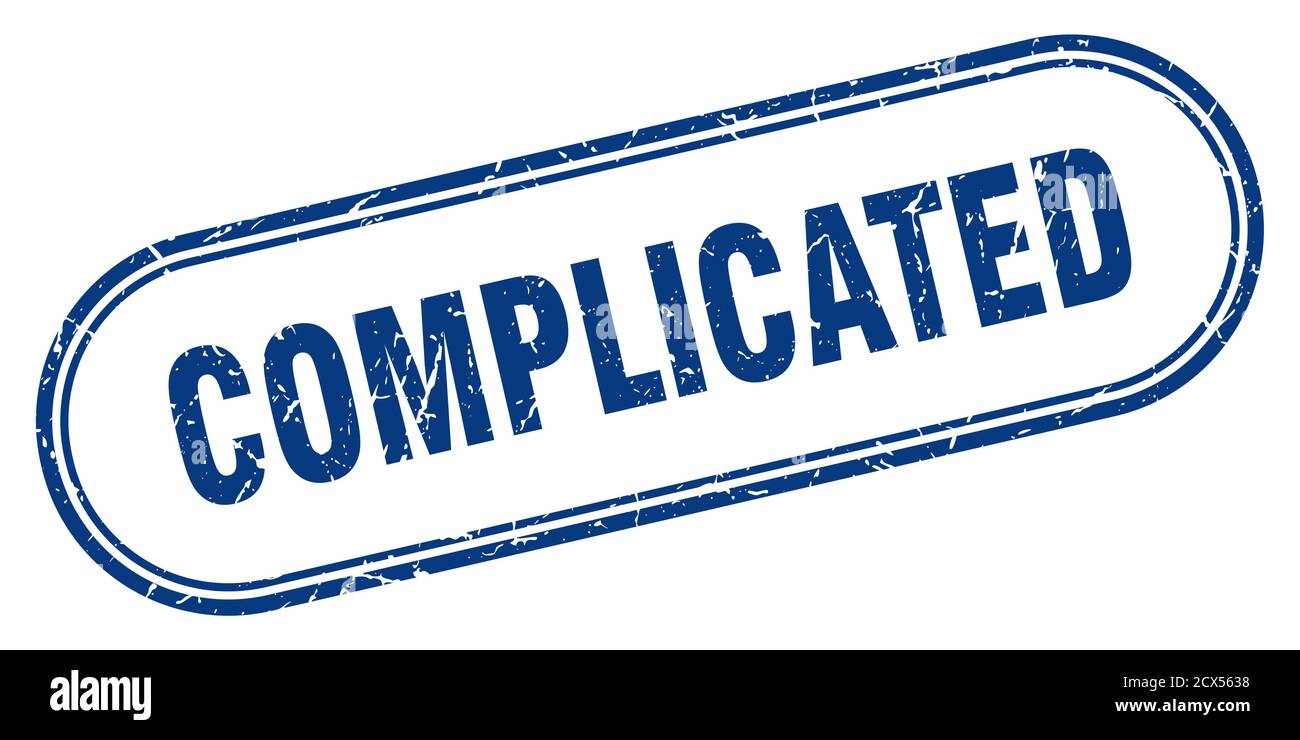 complicated stamp. rounded grunge sign on white background Stock Vector ...