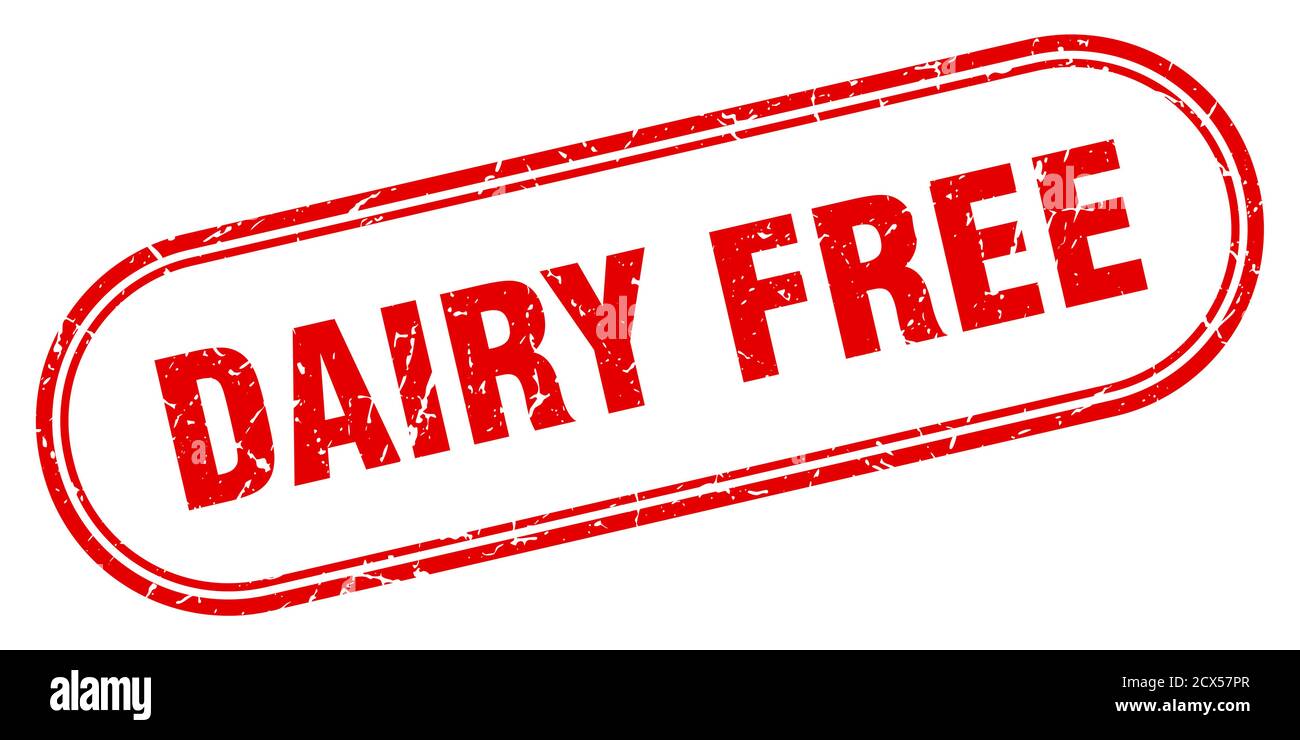 dairy free stamp. rounded grunge sign on white background Stock Vector ...