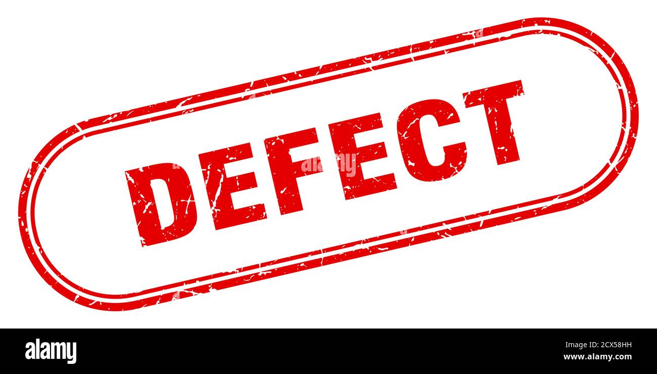 defect stamp. rounded grunge sign on white background Stock Vector ...