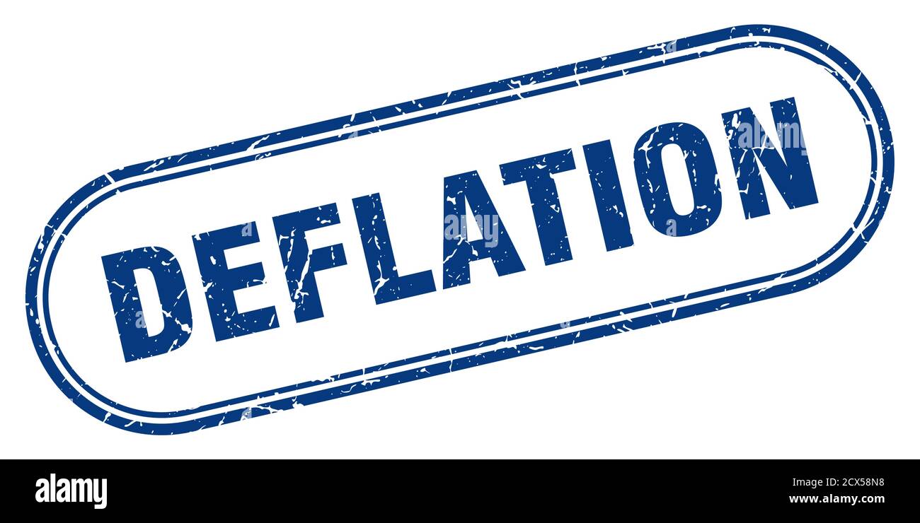 deflation stamp. rounded grunge sign on white background Stock Vector ...