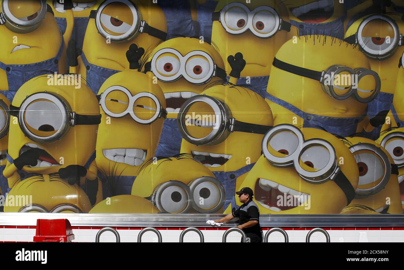 Minions movie poster 2015 hi-res stock photography and images - Alamy