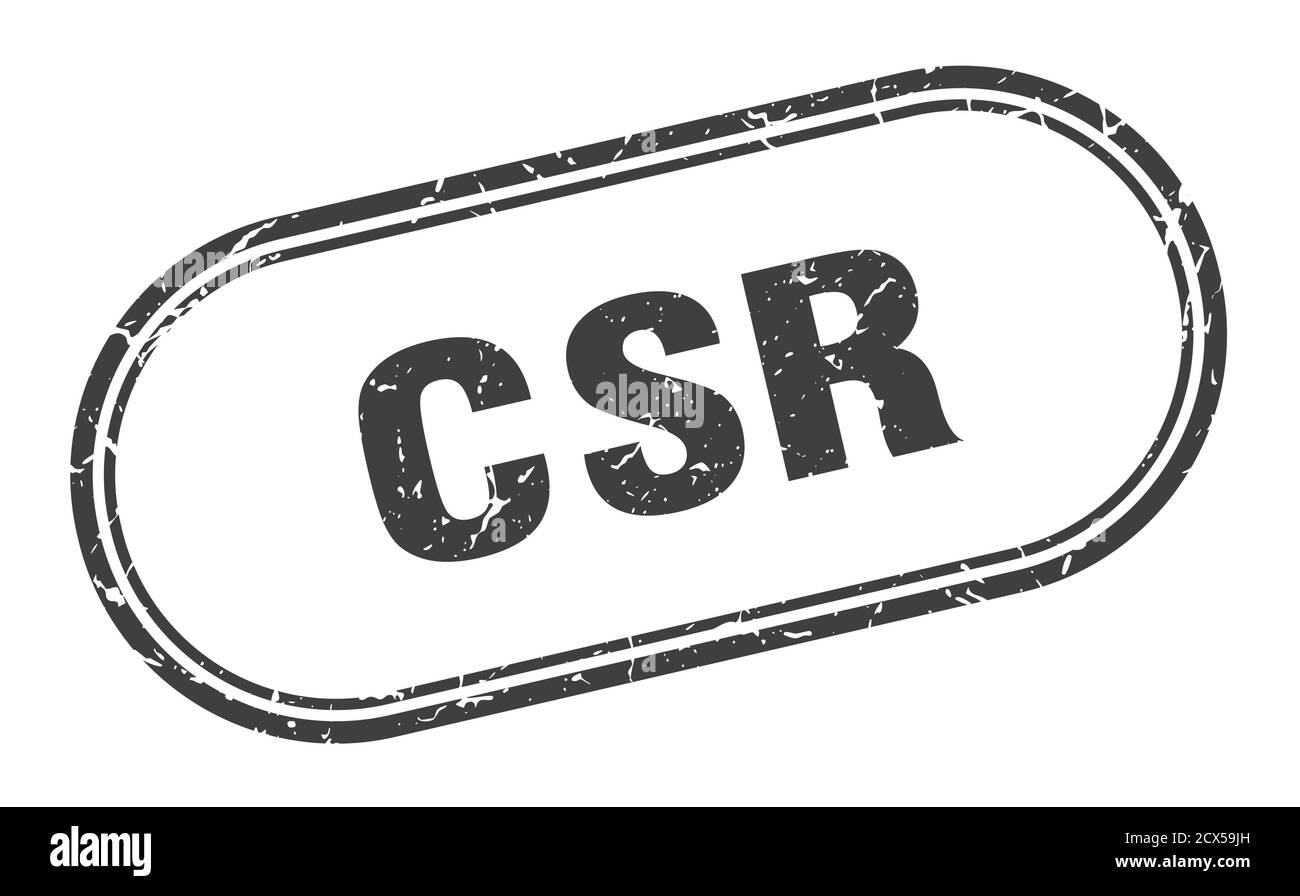 csr stamp. rounded grunge sign on white background Stock Vector Image ...