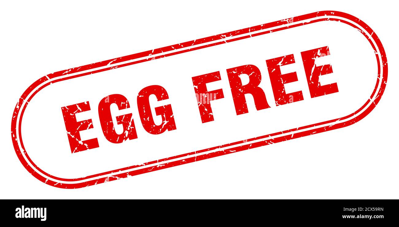 egg free stamp. rounded grunge sign on white background Stock Vector ...