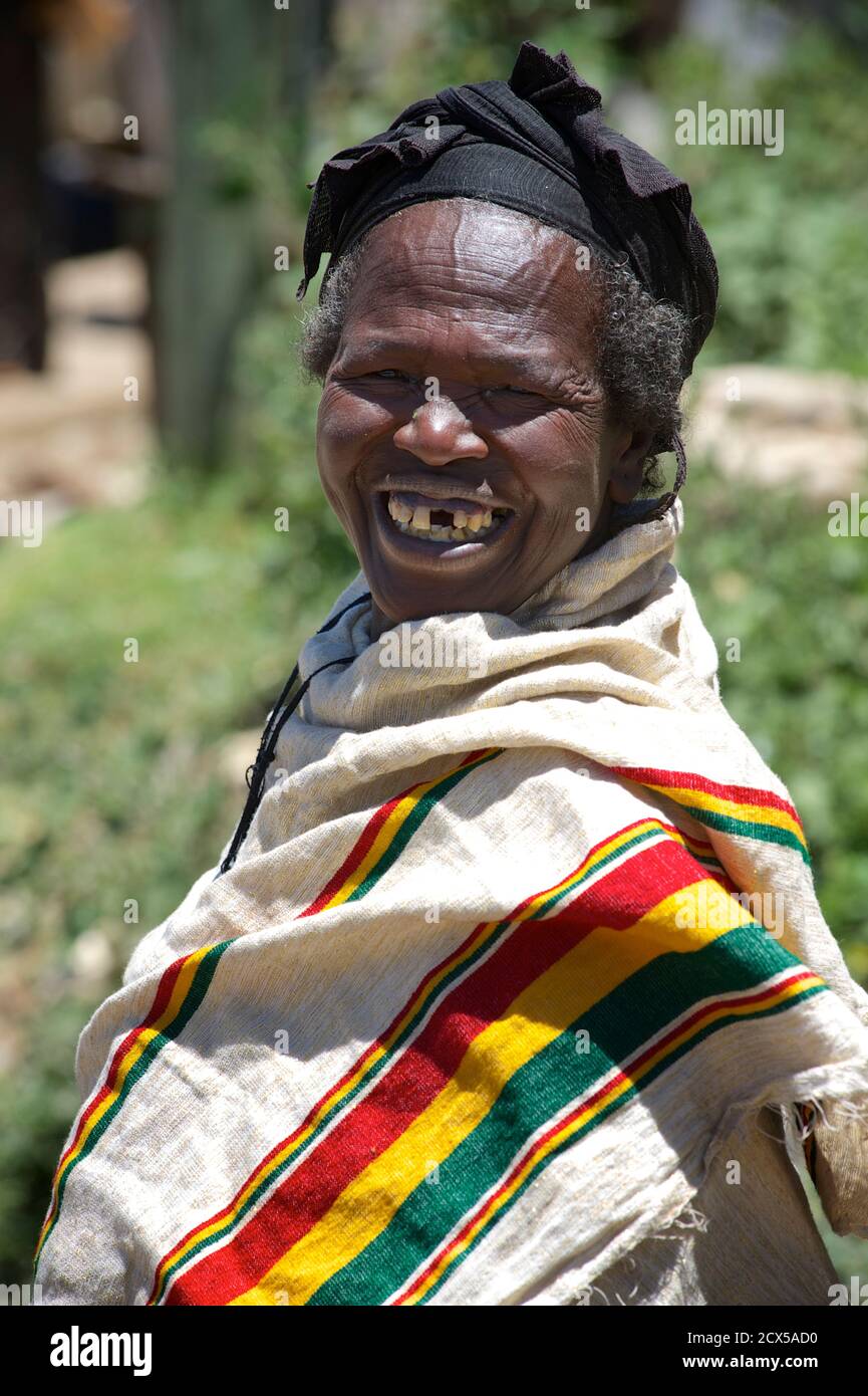 Portrait of an Ethiopian woman, Debre Zebit, Amhara Region, Ethiopia ...