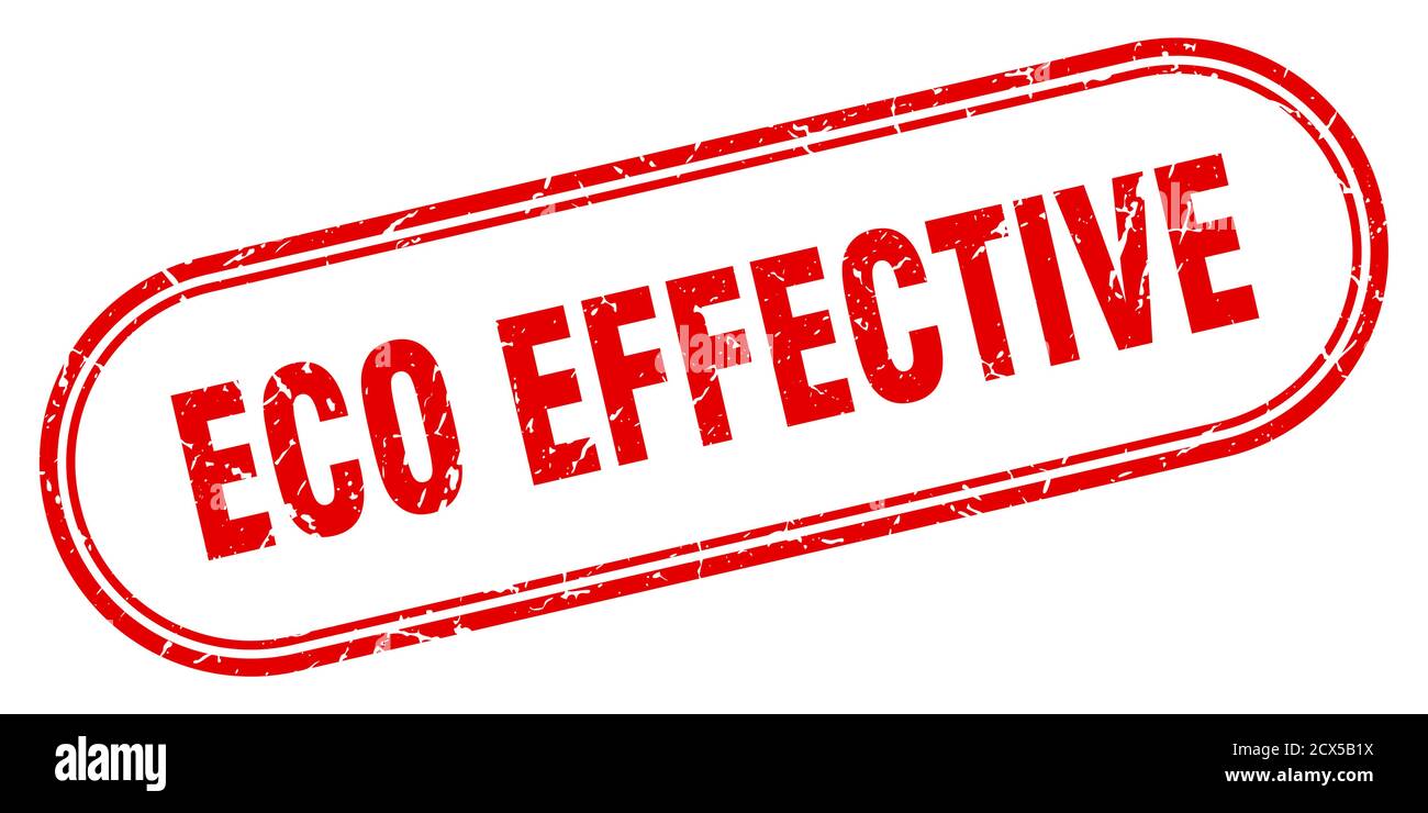 eco effective stamp. rounded grunge sign on white background Stock ...