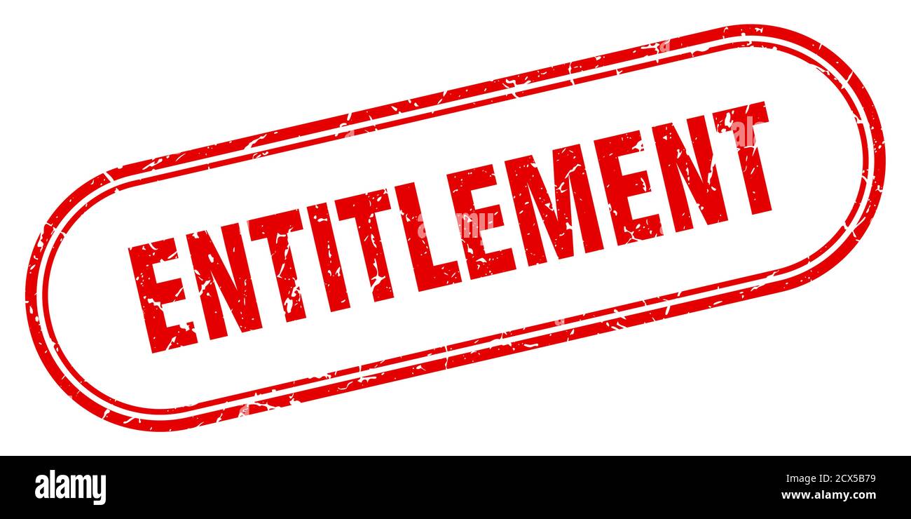 entitlement stamp. rounded grunge sign on white background Stock Vector ...