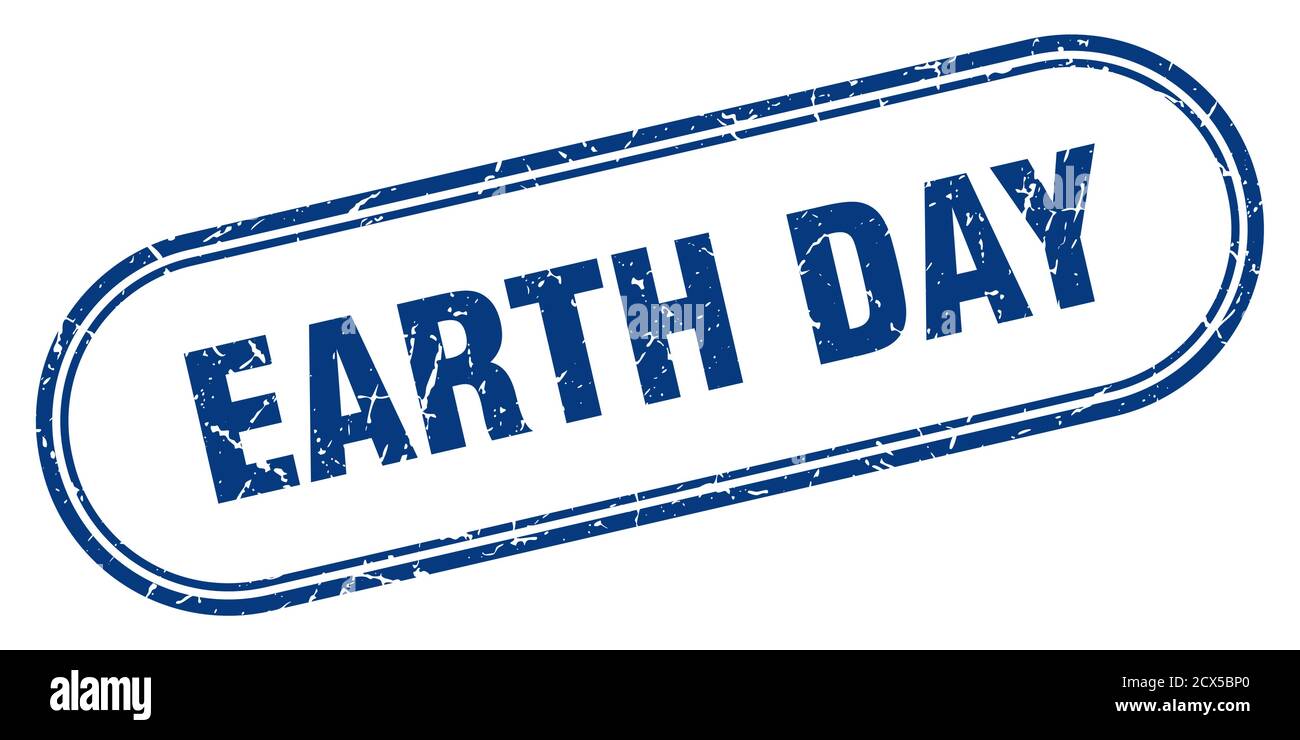 earth day stamp. rounded grunge sign on white background Stock Vector ...