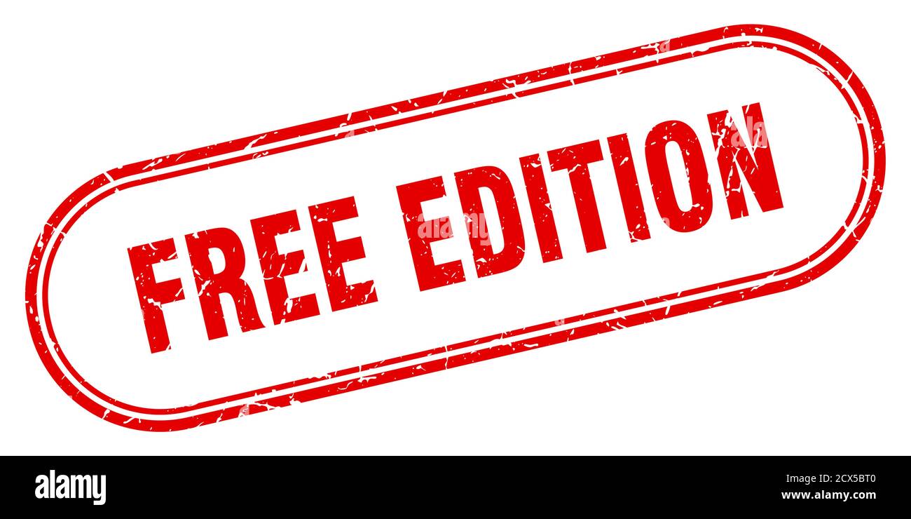 free edition stamp. rounded grunge sign on white background Stock ...