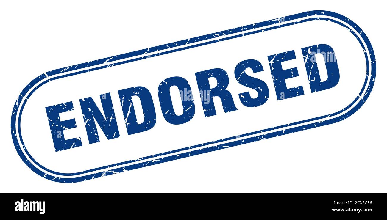 endorsed stamp. rounded grunge sign on white background Stock Vector ...