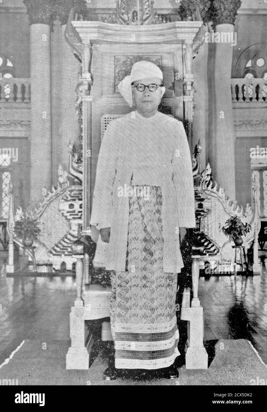 Original Caption: Ba U president of Burma Stock Photo - Alamy