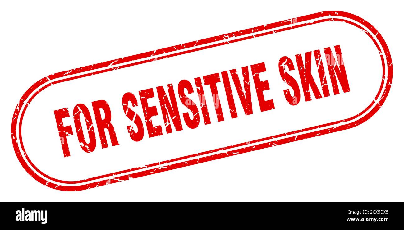 for sensitive skin stamp. rounded grunge sign on white background Stock ...