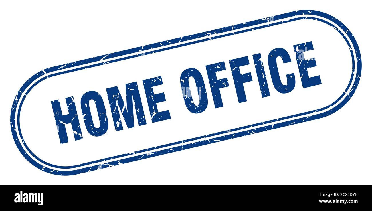 home office stamp. rounded grunge sign on white background Stock Vector ...