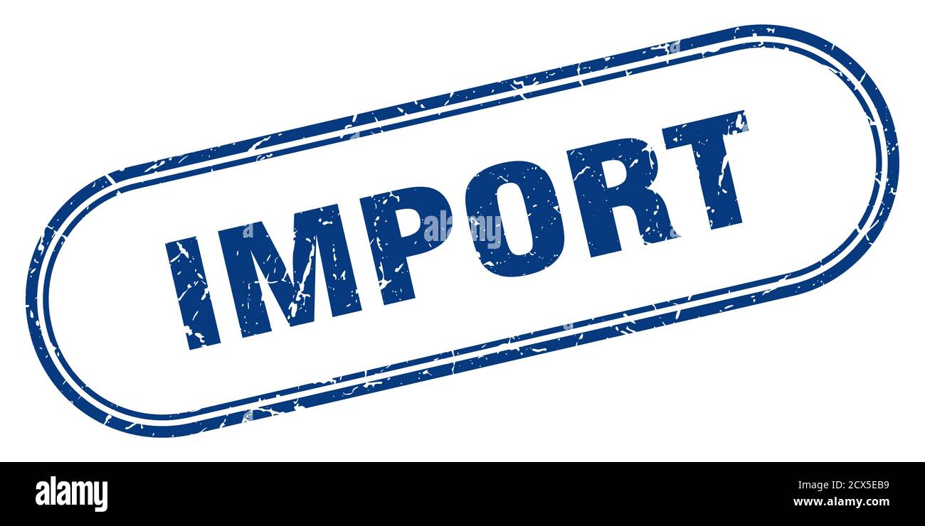 import stamp. rounded grunge sign on white background Stock Vector ...