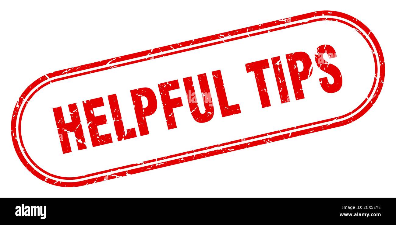 helpful tips stamp. rounded grunge sign on white background Stock ...