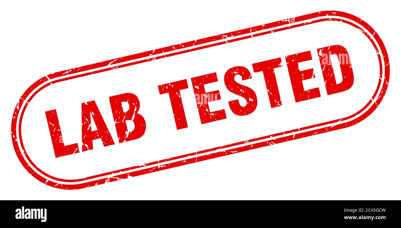lab tested stamp. rounded grunge sign on white background Stock Vector ...