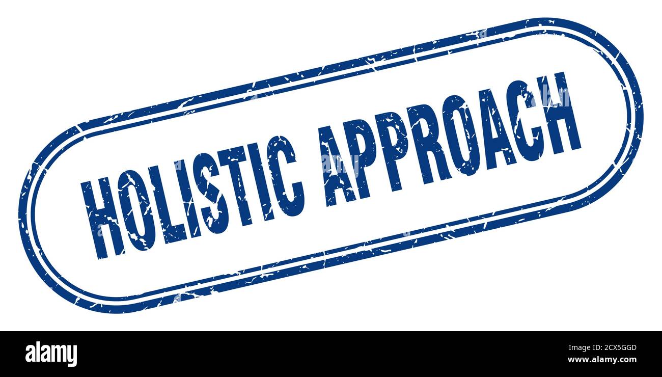 holistic approach stamp. rounded grunge sign on white background Stock ...