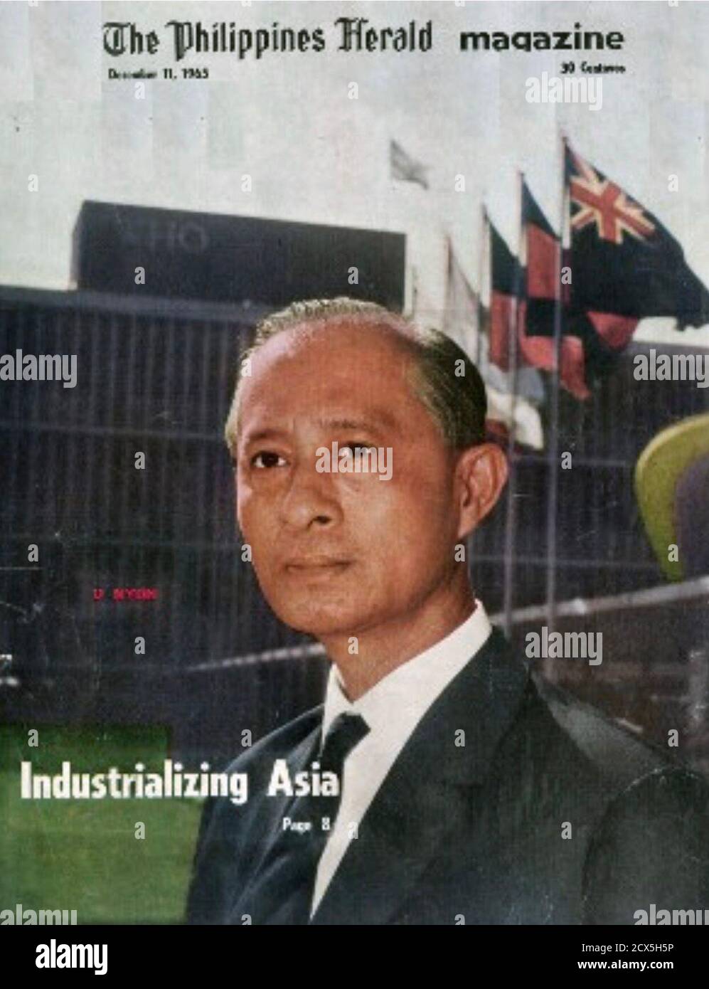 Original Caption: U Nyun (Magazine cover photo at 1955)Sithu U Nyun was ...