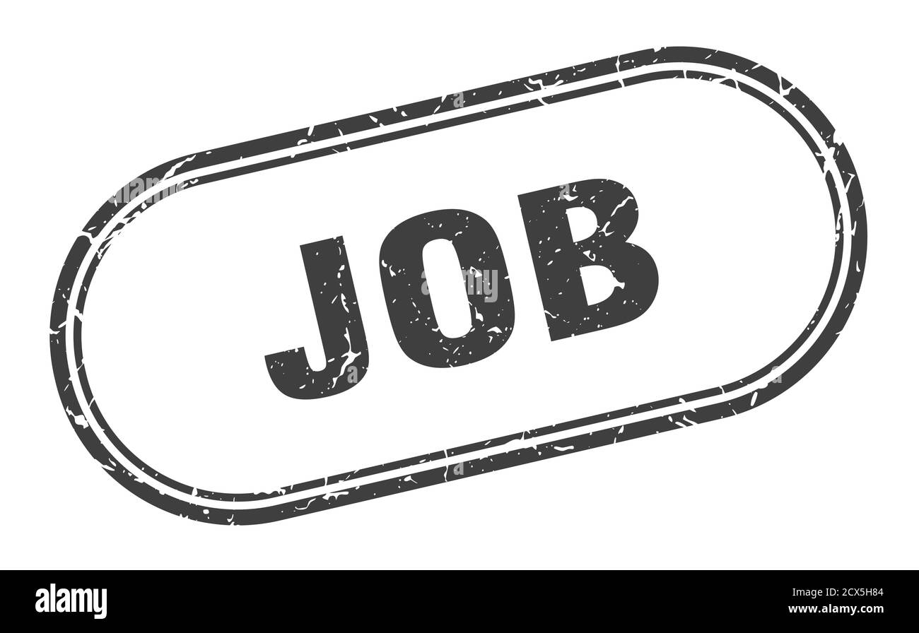 job stamp. rounded grunge sign on white background Stock Vector Image ...