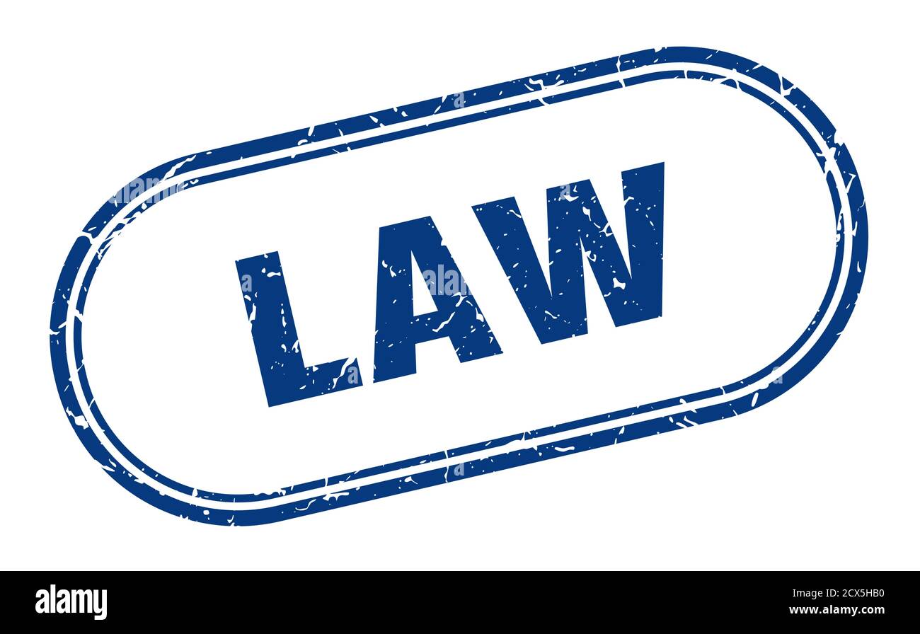 law stamp. rounded grunge sign on white background Stock Vector Image ...
