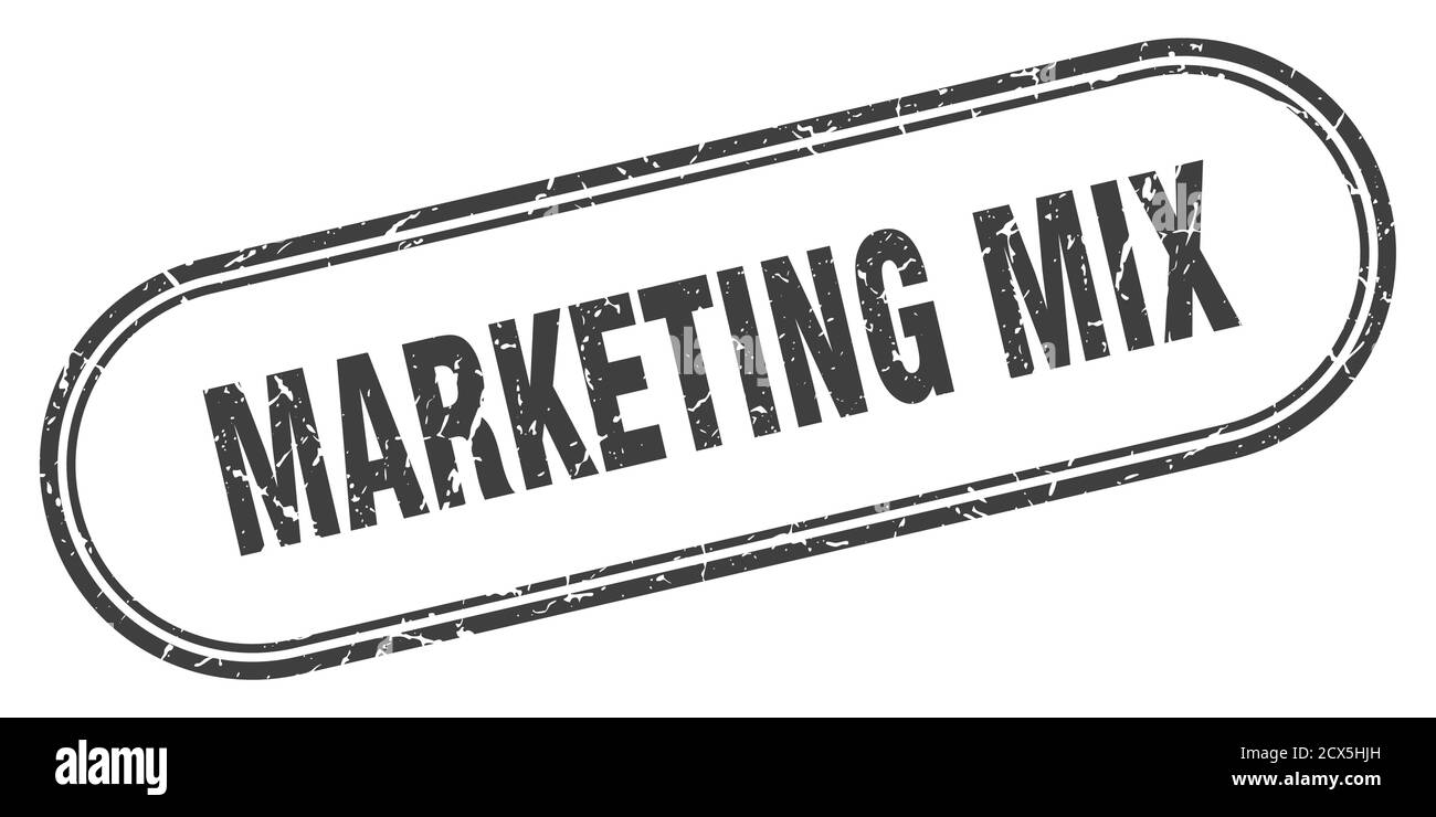 marketing mix stamp. rounded grunge sign on white background Stock ...