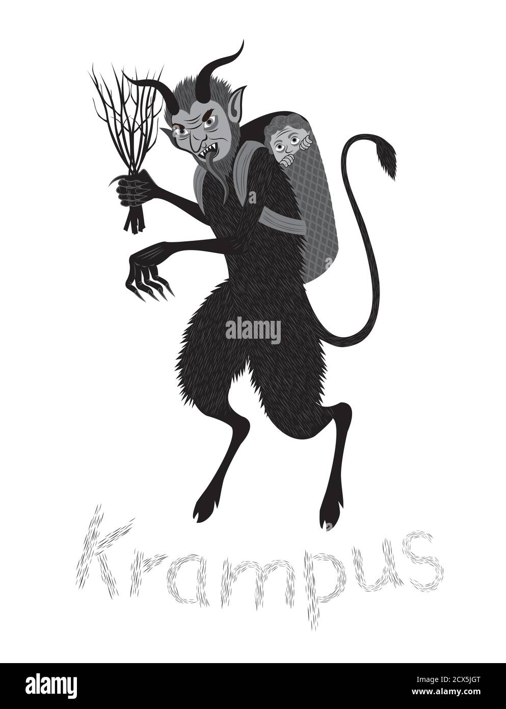 Scary krampus Stock Vector Images - Alamy
