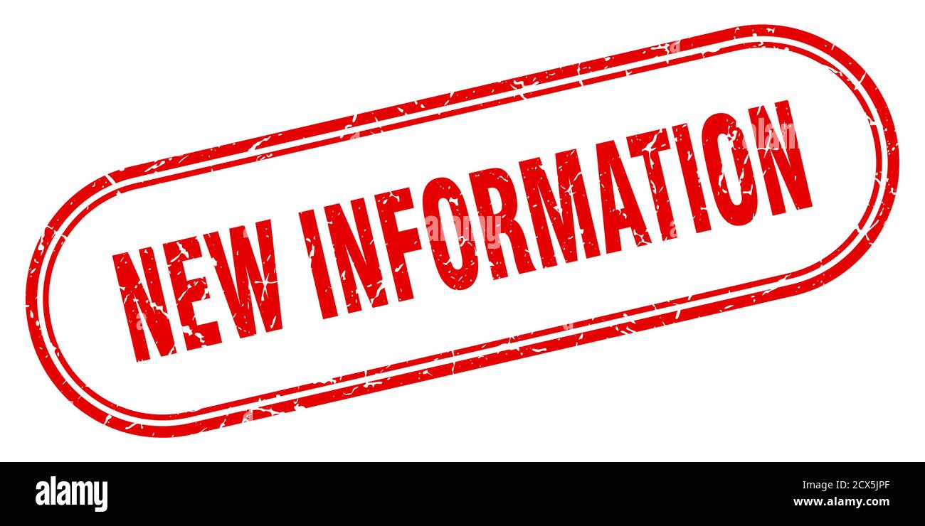 new information stamp. rounded grunge sign on white background Stock ...