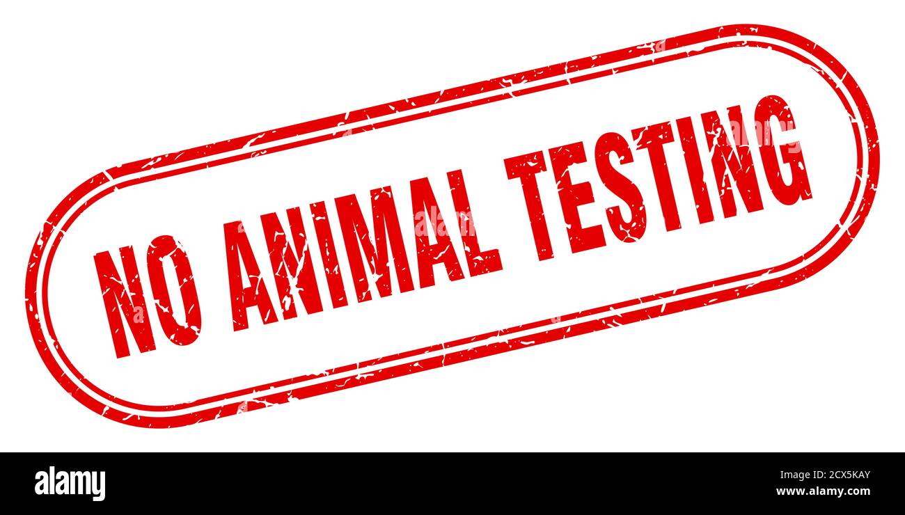 no animal testing stamp. rounded grunge sign on white background Stock ...
