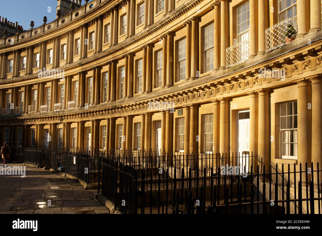 Georgian architecture in The Circus, Bath, Somerset. Completed in 1768 ...