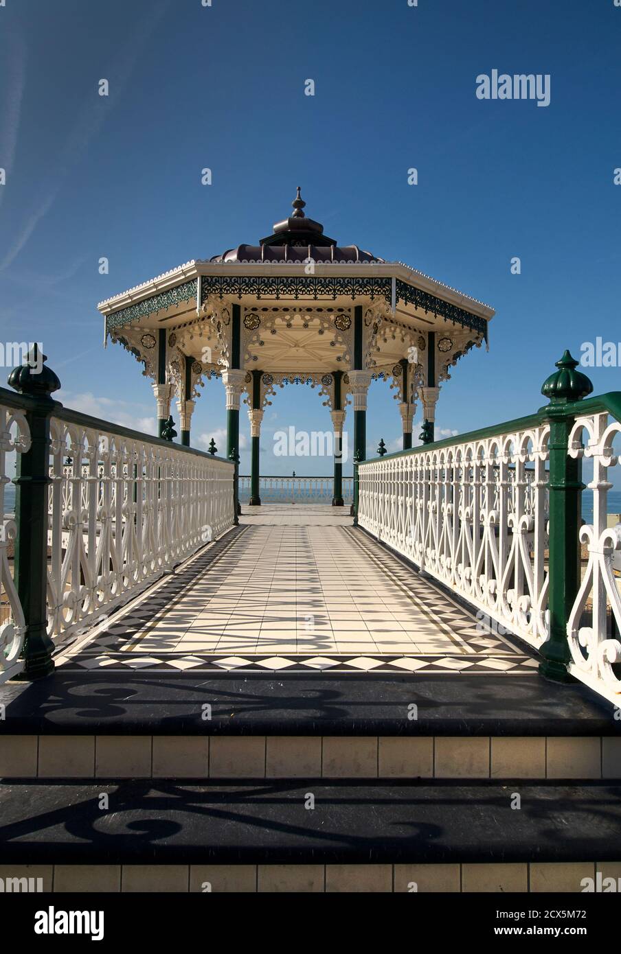 The Victorian bandstand on Brighton promenade. Built in 1884 and ...