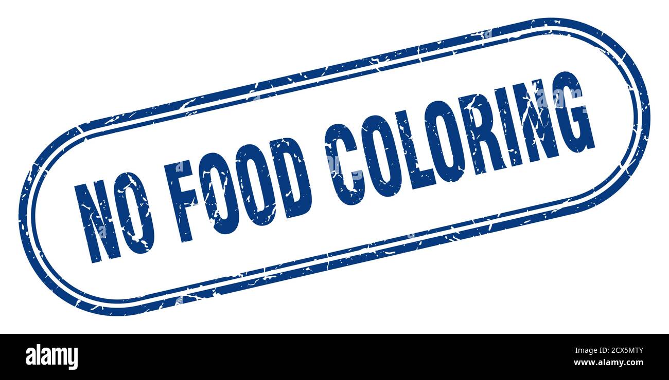 no food coloring stamp. rounded grunge sign on white background Stock ...