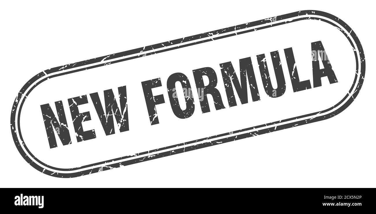 new formula stamp. rounded grunge sign on white background Stock Vector ...