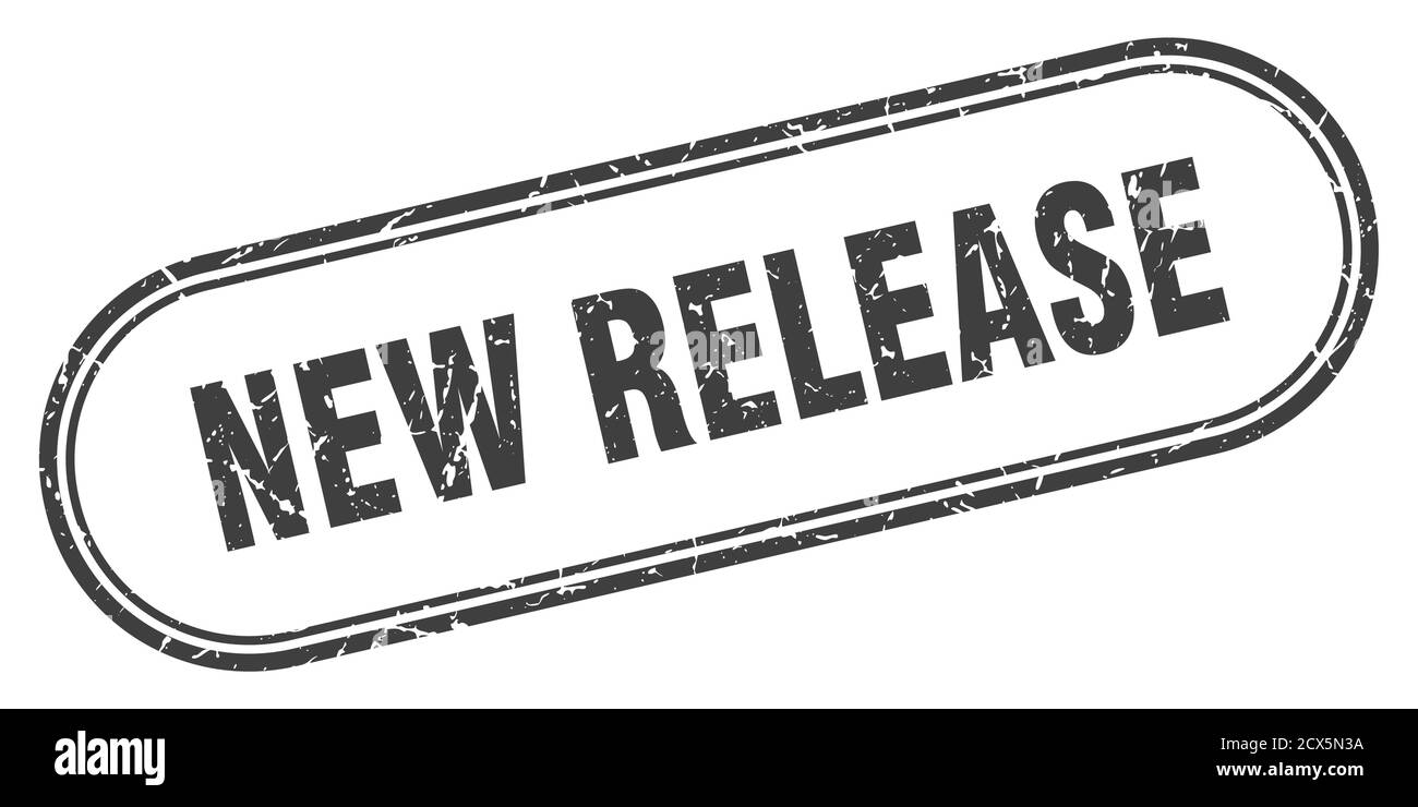 new release stamp. rounded grunge sign on white background Stock Vector ...