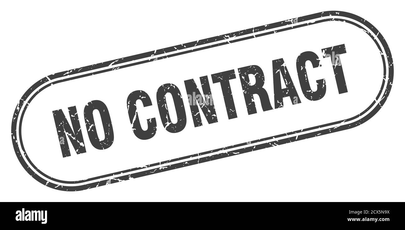 no contract stamp. rounded grunge sign on white background Stock Vector ...