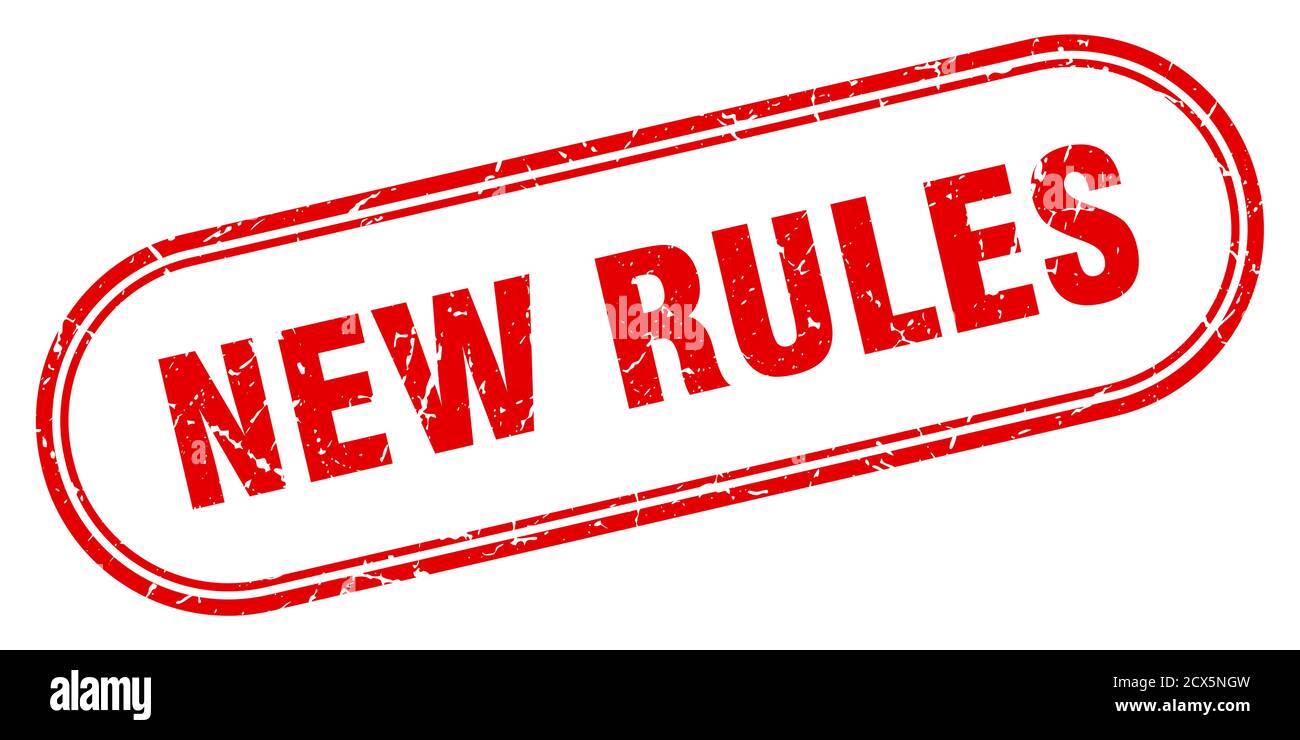 new rules stamp. rounded grunge sign on white background Stock Vector ...