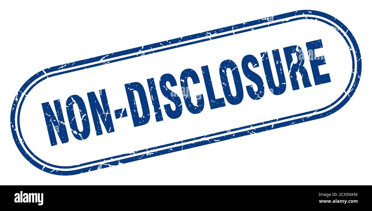 non-disclosure stamp. rounded grunge sign on white background Stock ...
