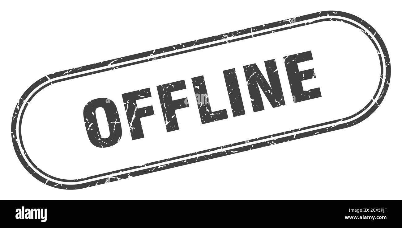 offline stamp. rounded grunge sign on white background Stock Vector ...
