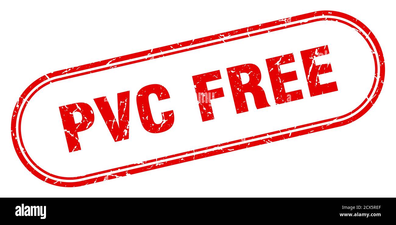 pvc free stamp. rounded grunge sign on white background Stock Vector ...