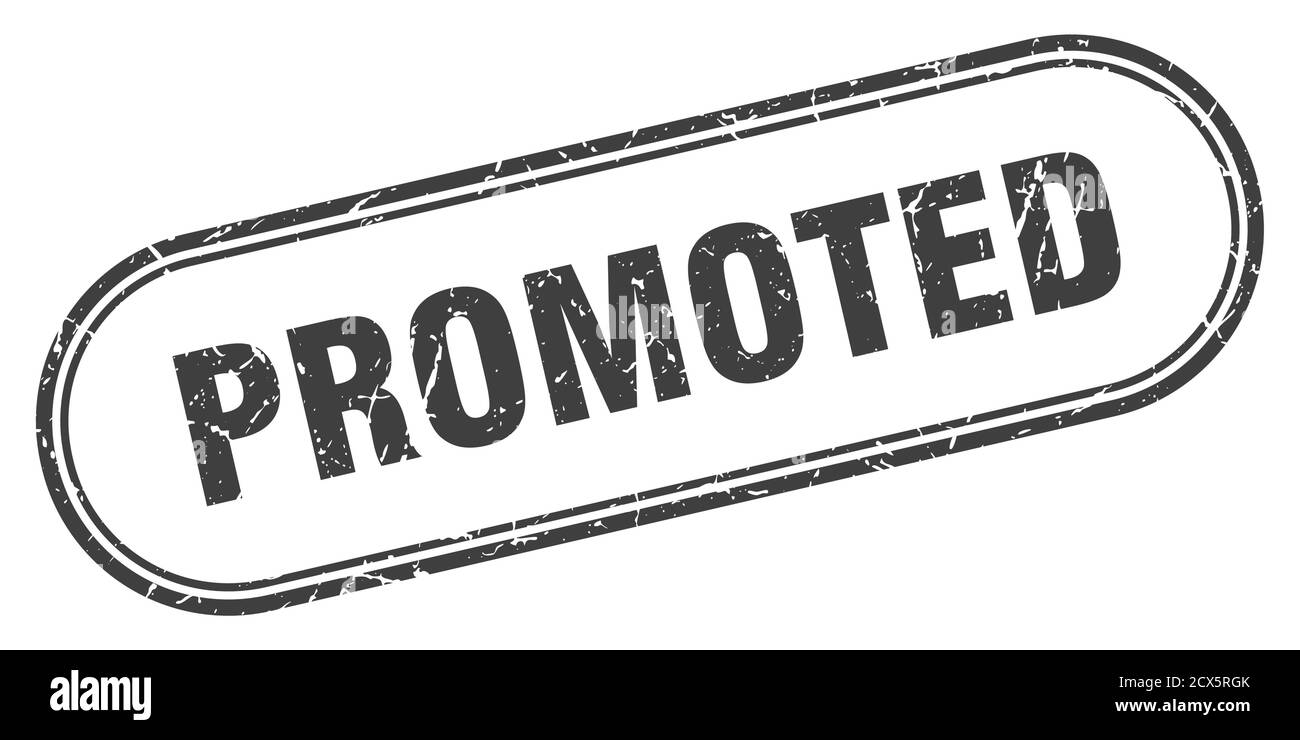 promoted stamp. rounded grunge sign on white background Stock Vector Image & Art - Alamy