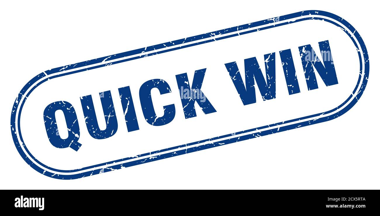 quick win stamp. rounded grunge sign on white background Stock Vector ...