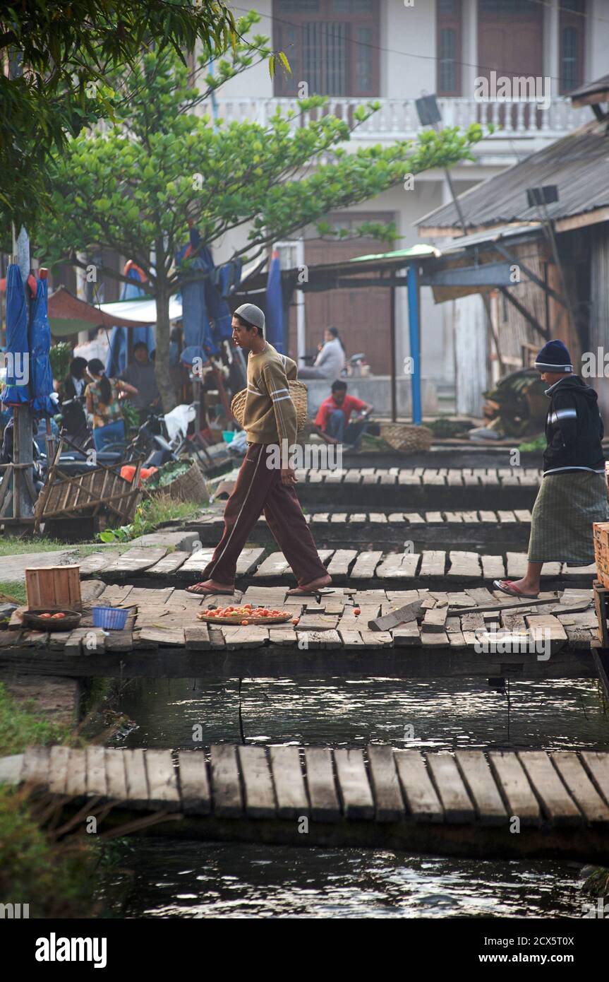 Man crossing bridge hi-res stock photography and images - Alamy