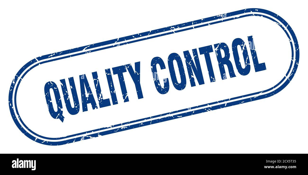 quality control stamp. rounded grunge sign on white background Stock ...