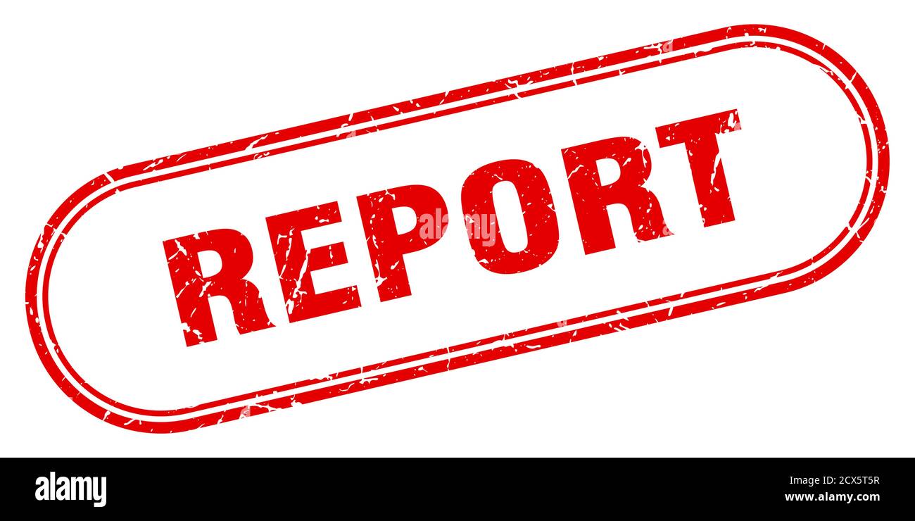 report stamp. rounded grunge sign on white background Stock Vector ...