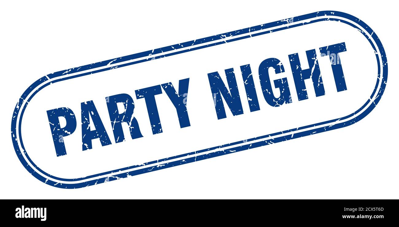 party night stamp. rounded grunge sign on white background Stock Vector ...