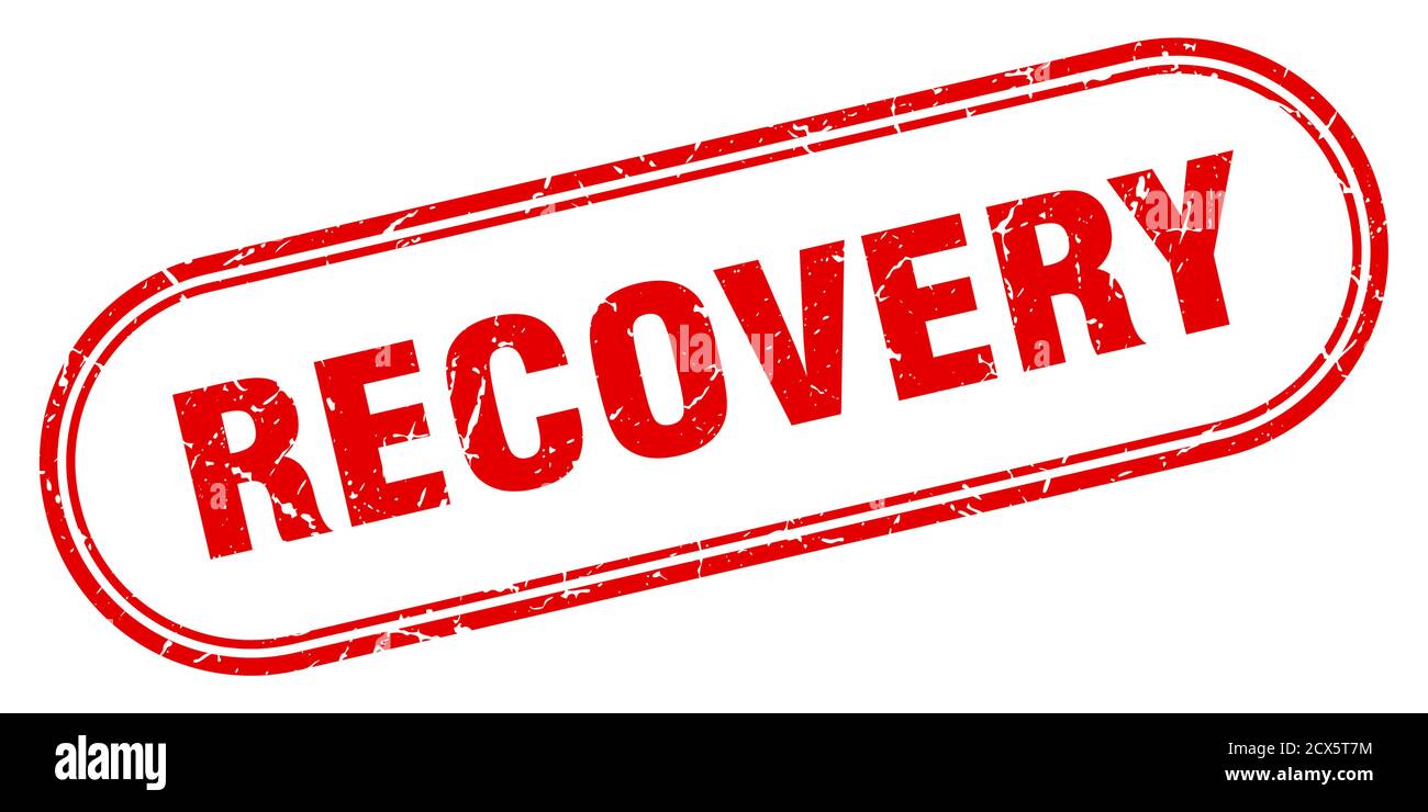 recovery stamp. rounded grunge sign on white background Stock Vector ...