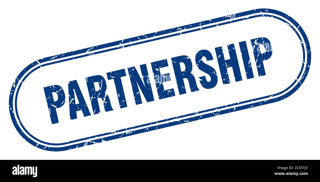 partnership stamp. rounded grunge sign on white background Stock Vector ...