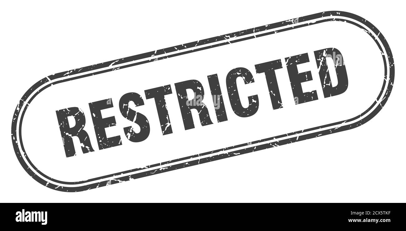 restricted stamp. rounded grunge sign on white background Stock Vector ...